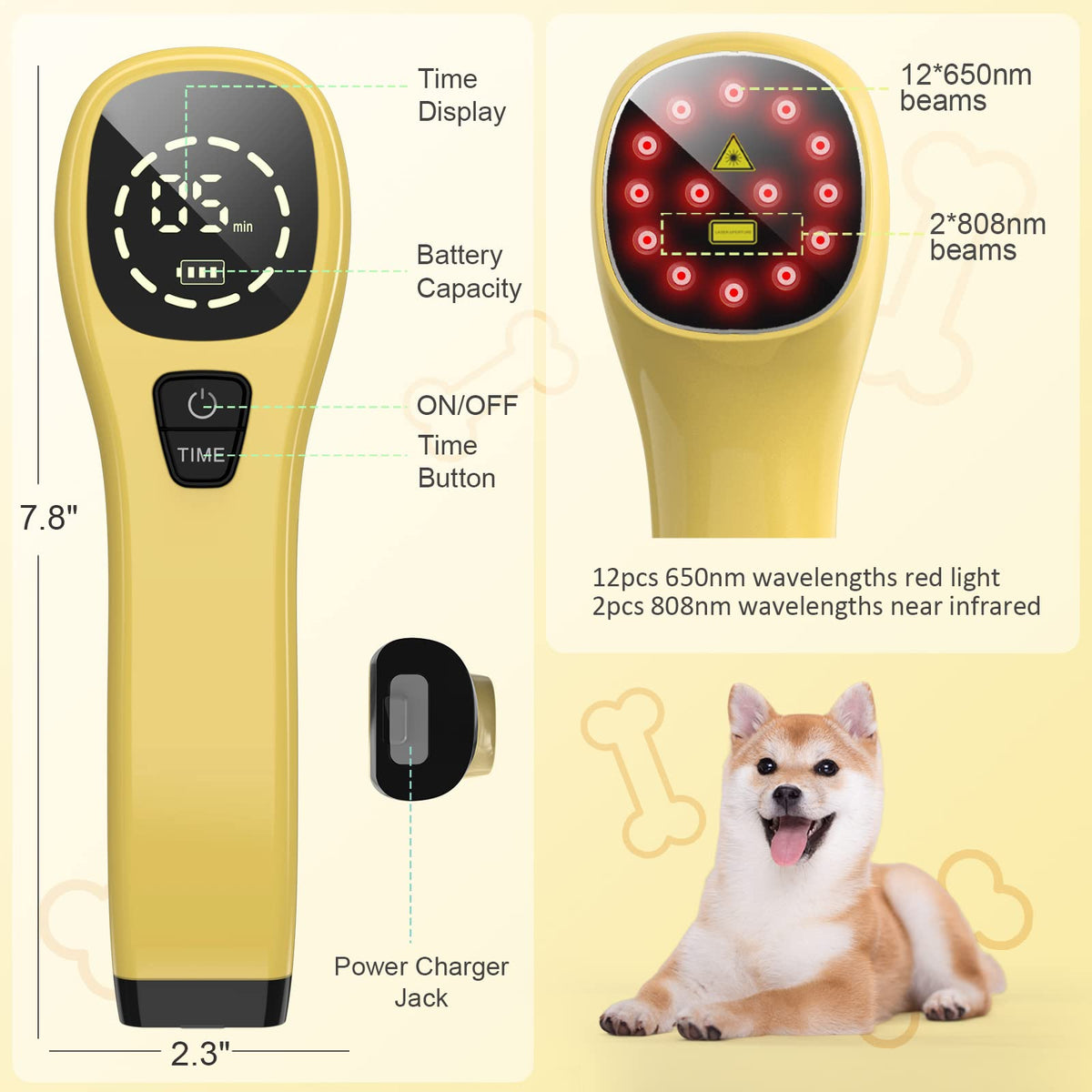 KTS Pet Handheld Cold Laser Therapy Device – Multispectral Pain Relief