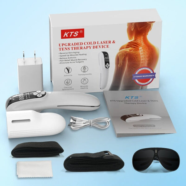 KTS Handheld Cold Red Laser Therapy Device - Portable, Multi-Level Pain ...